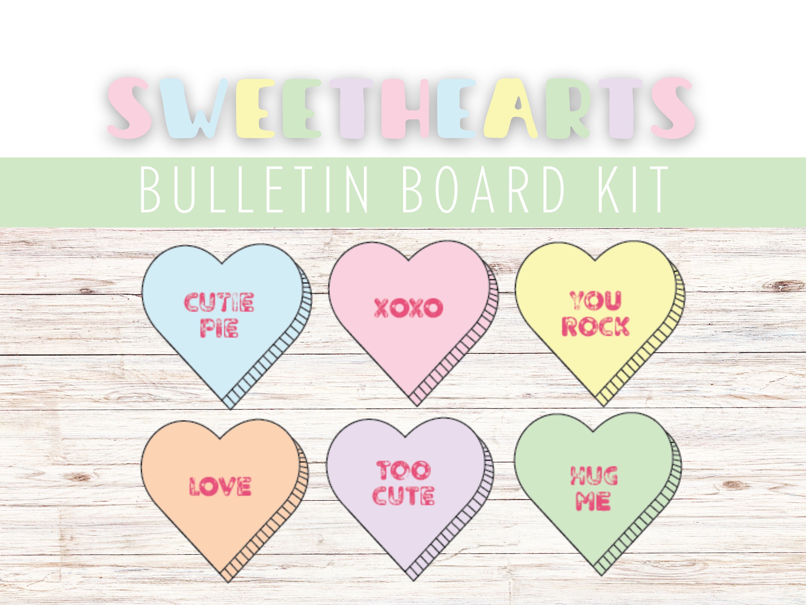 Sweetheart Candy Bulletin Board, Valentine's Day Classroom Decor ...