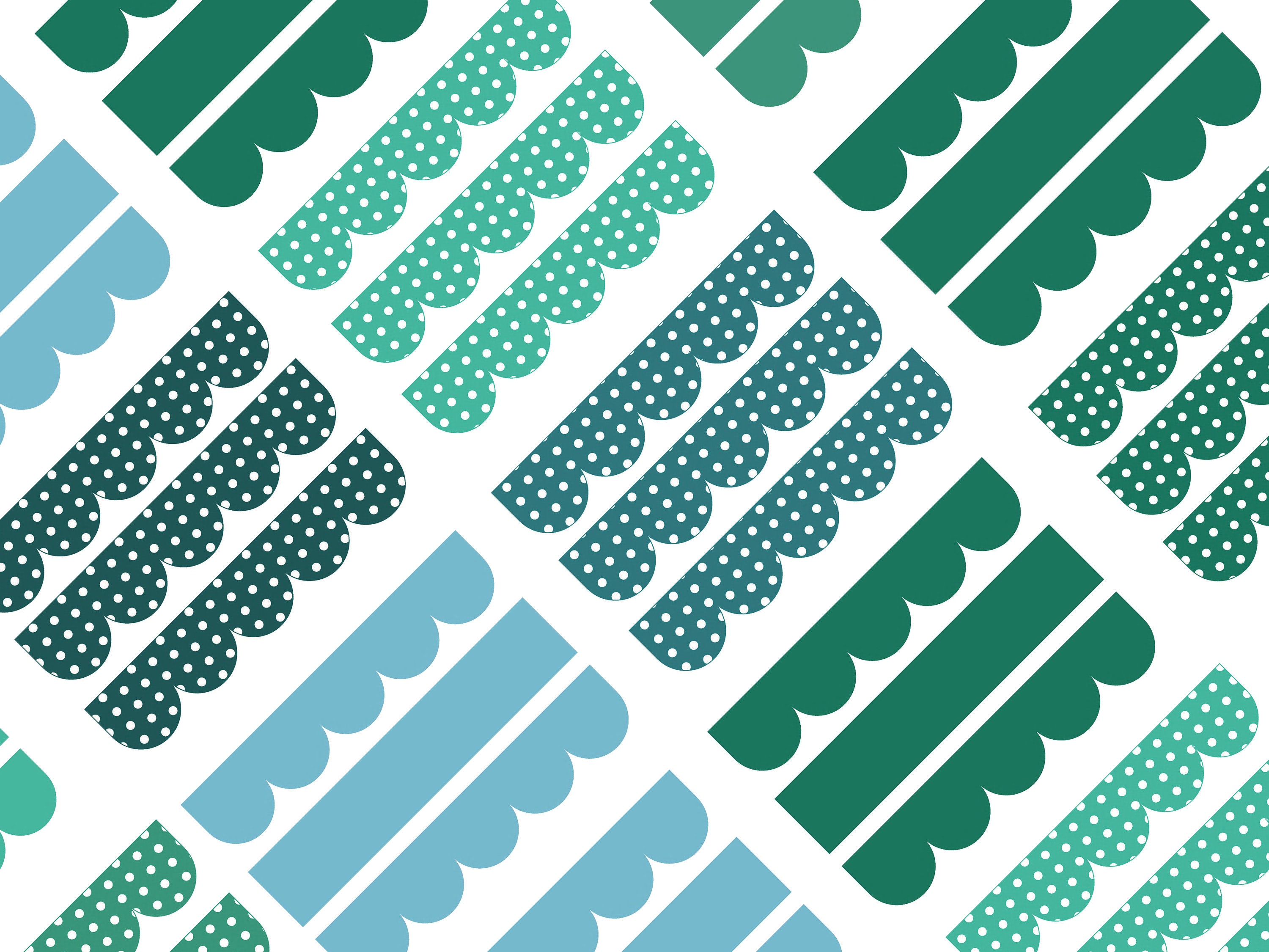 Emerald Boho Bulletin Boarder Trim, Classroom Decor Set, Greenery Theme ...