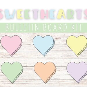 Sweetheart Candy Bulletin Board, Valentine's Day Classroom Decor ...