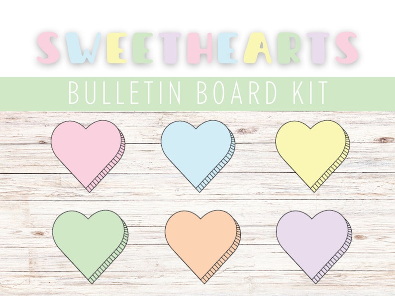 Sweetheart Candy Bulletin Board, Valentine's Day Classroom Decor ...