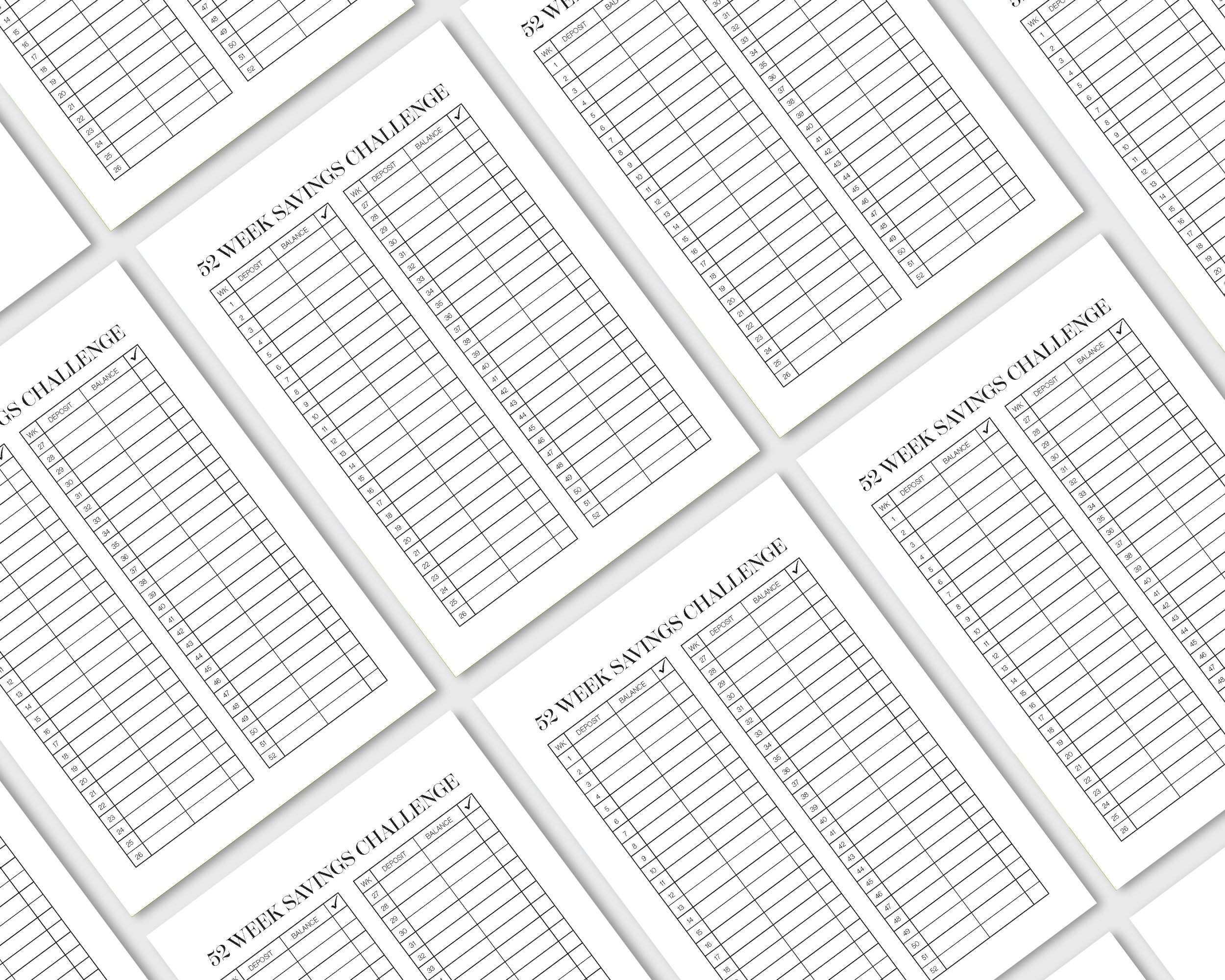 Printable Financial Organiser, 52-week Money Challenge Planner, Savings ...