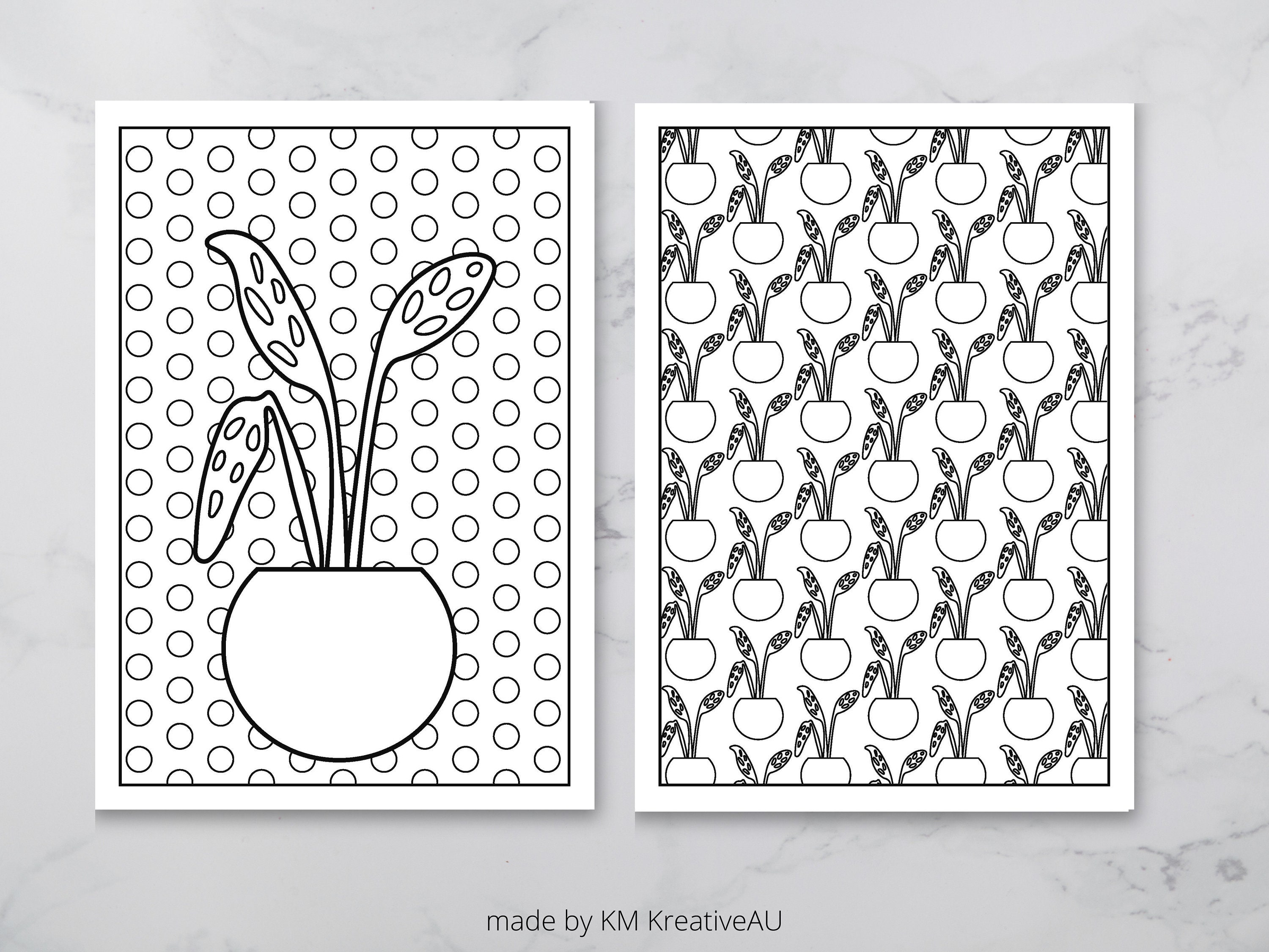 Printable Plant-themed Adult Coloring Sheets - Etsy