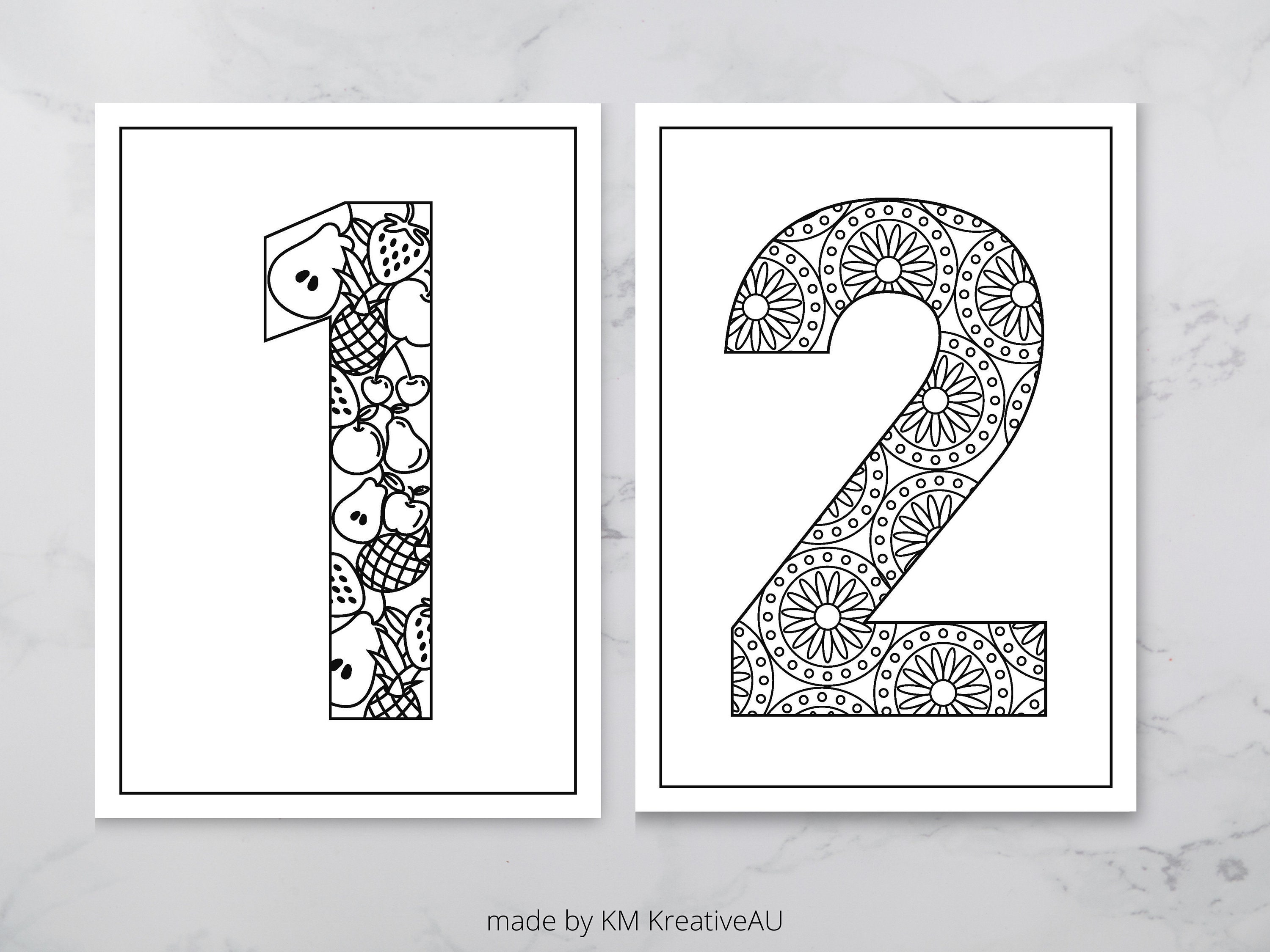 Educational Counting Pages, Printable Number Coloring Sheets, Fun ...