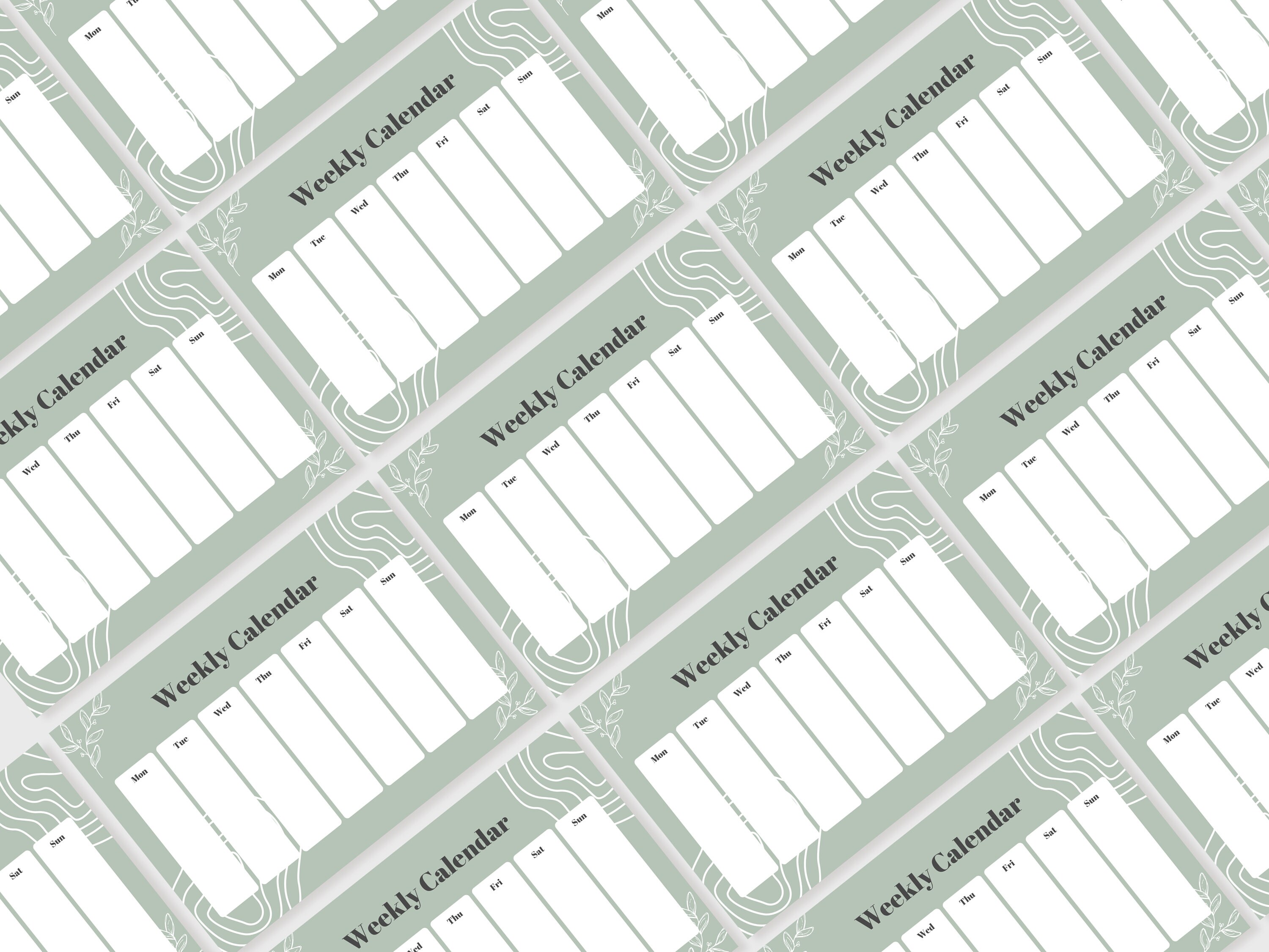 Printable Weekly Calendar Organiser - Etsy