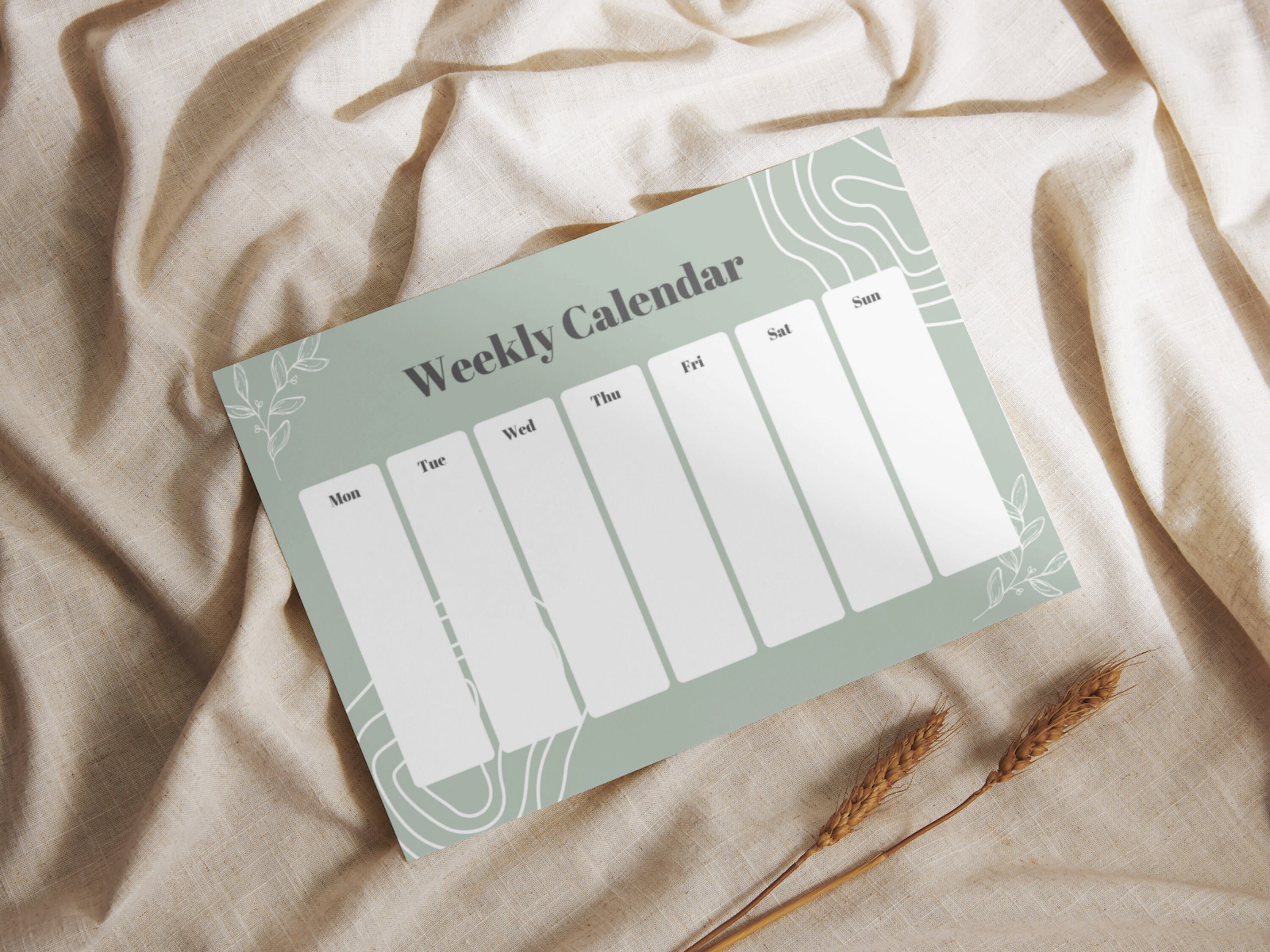 Printable Weekly Calendar Organiser - Etsy