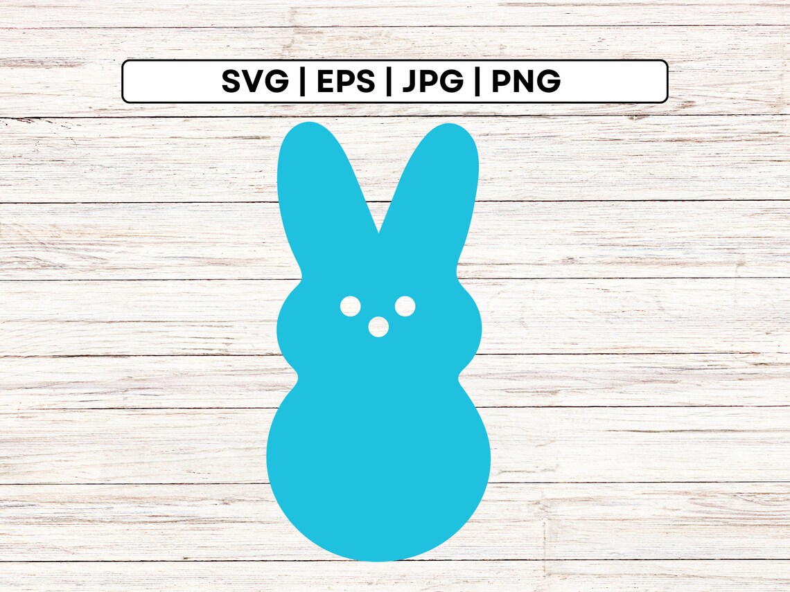 Peeps Bunny SVG Cut File, Easter Bunny Silhouette, Cricut and ...