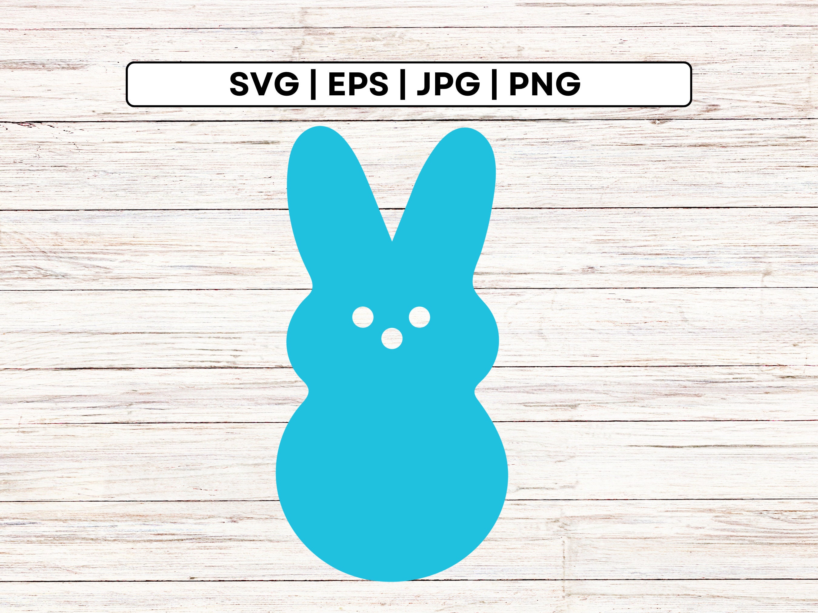 Peeps Bunny SVG Cut File, Easter Bunny Silhouette, Cricut and ...