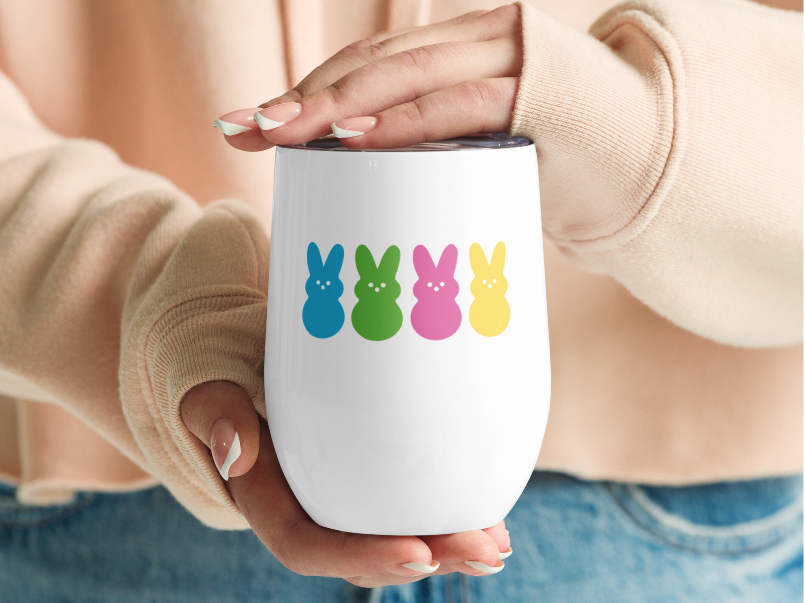 Peeps Bunny SVG Cut File, Easter Bunny Silhouette, Cricut and ...