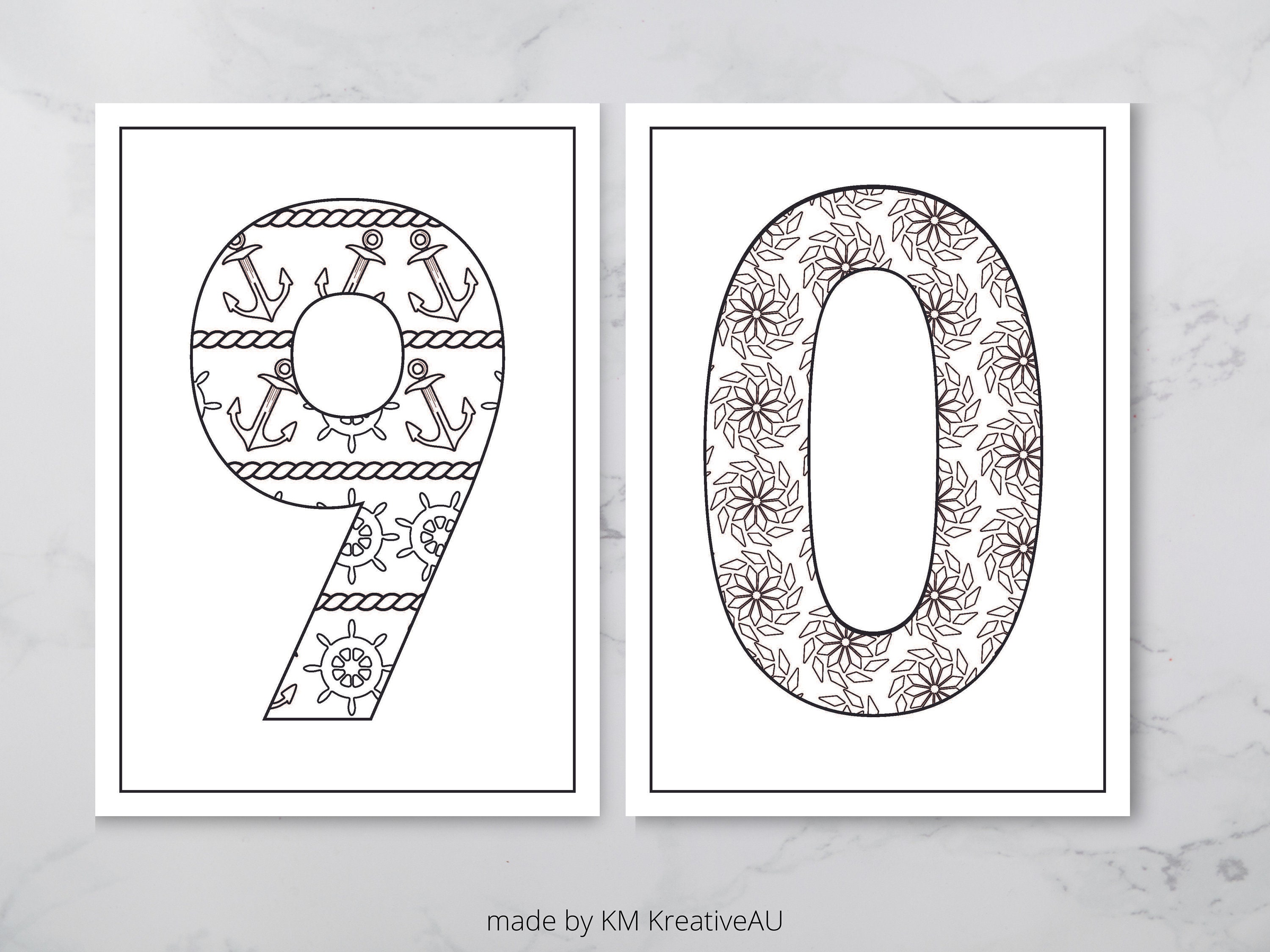 Educational Counting Pages, Printable Number Coloring Sheets, Fun ...