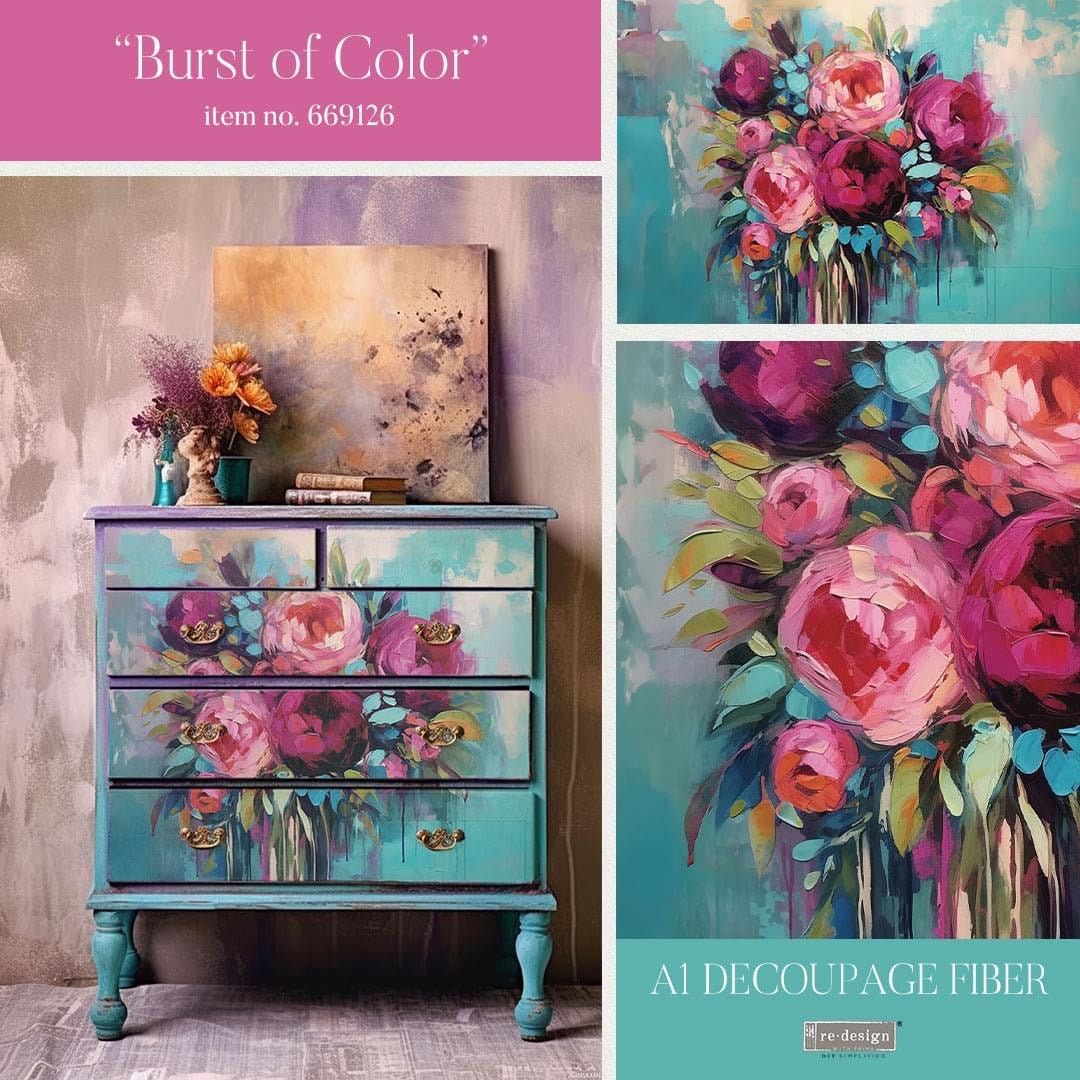 EXCLUSIVE Redesign With Prima A1 Decoupage Papers - Burst of Color - Etsy