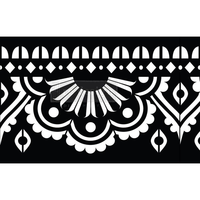 Stick and Style Stencil: Mendi Border - Etsy