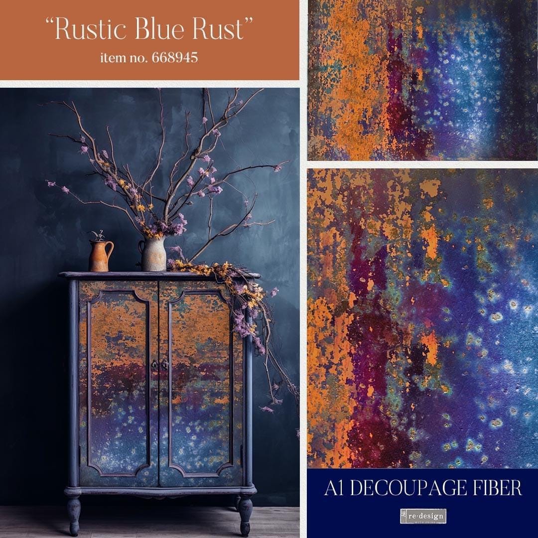 EXCLUSIVE Redesign With Prima A1 Decoupage Papers Rustic Blue Rust - Etsy
