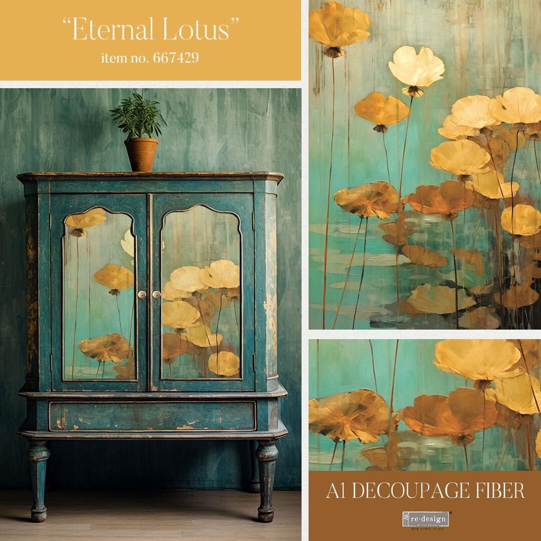 EXCLUSIVE Redesign With Prima A1 Decoupage Papers Eternal Lotus - Etsy