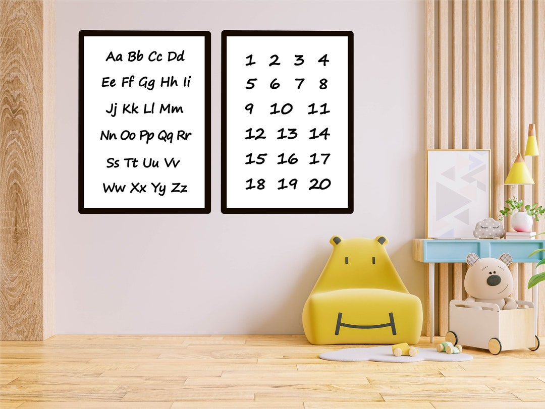 Nursery Decor Set, Educational Poster, Nursery Print Bundle, Nursery ...