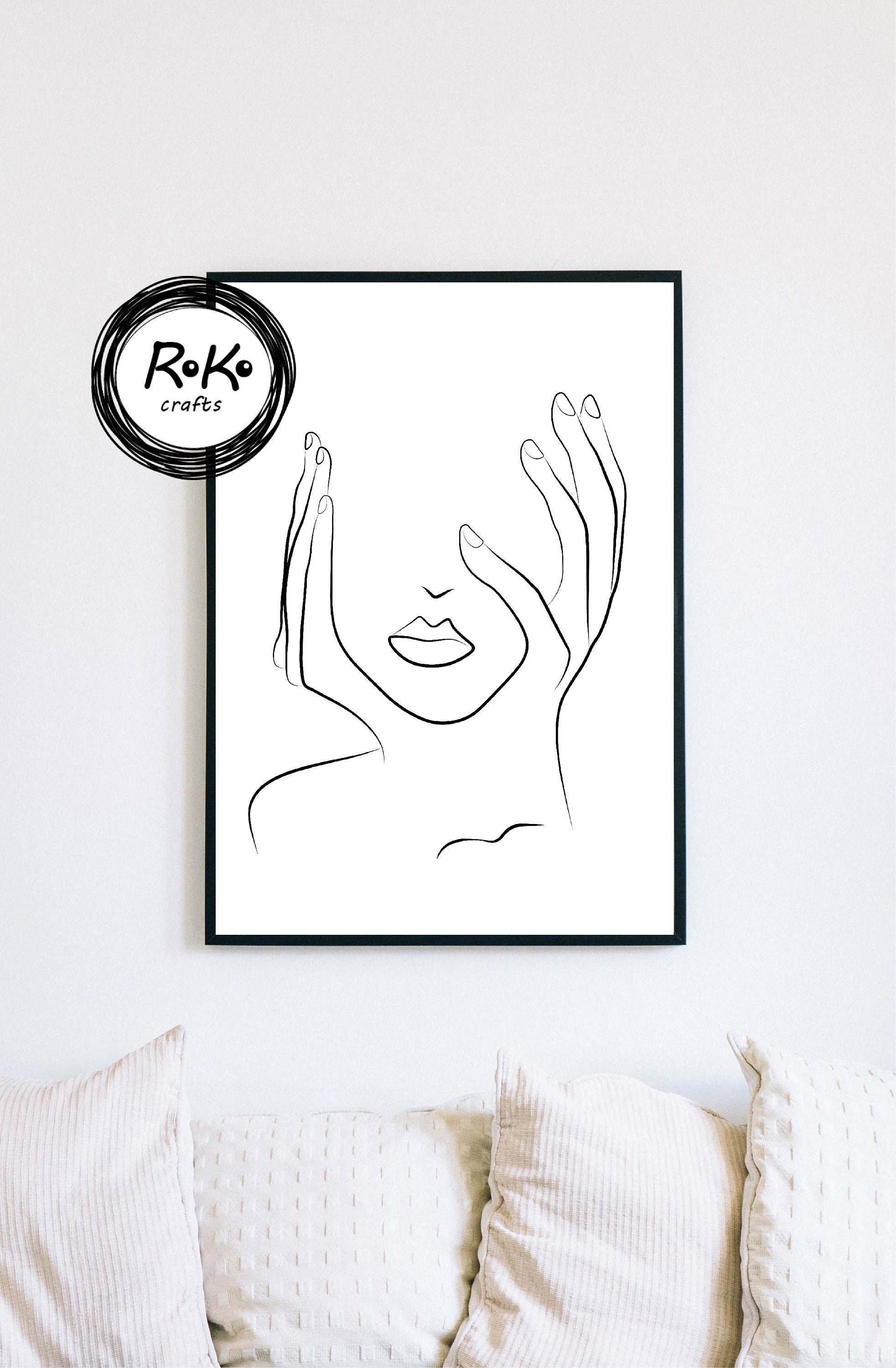 Female Line Art, Female Body Drawing, Pencil Drawing Print, Body ...