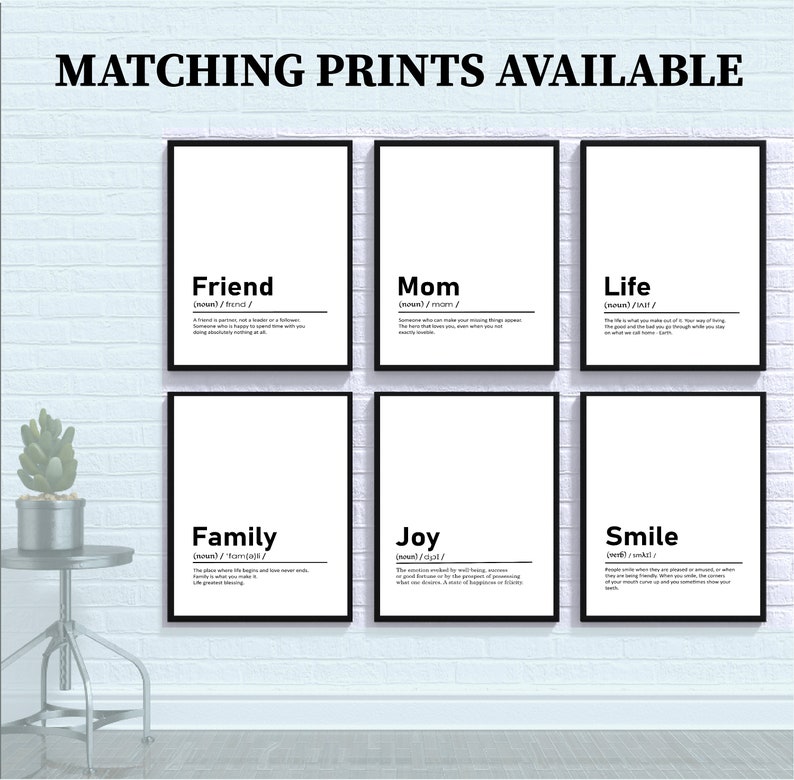 Word Definition Print Positive Word Art Words With Friends - Etsy