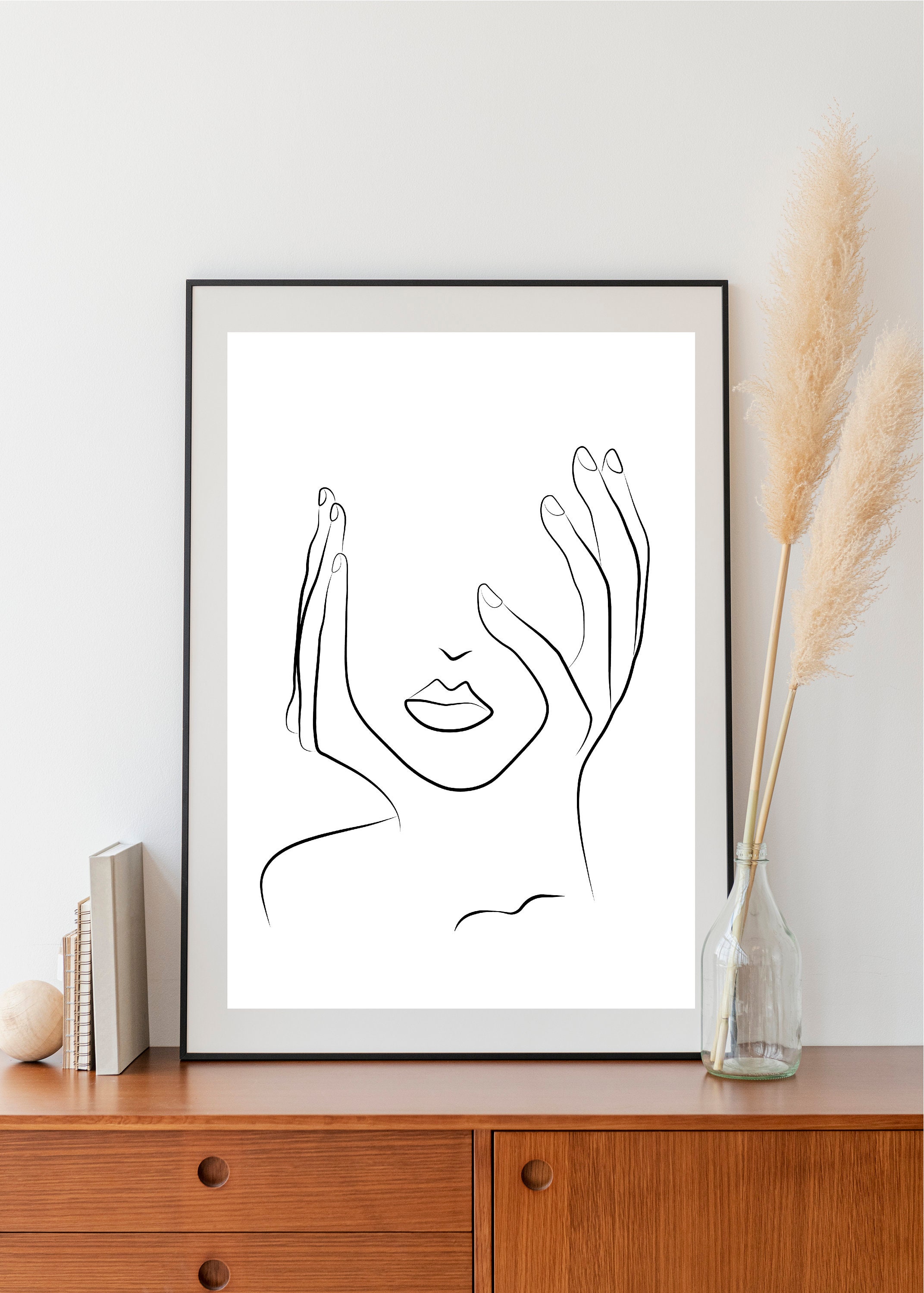 Female Line Art, Female Body Drawing, Pencil Drawing Print, Body ...