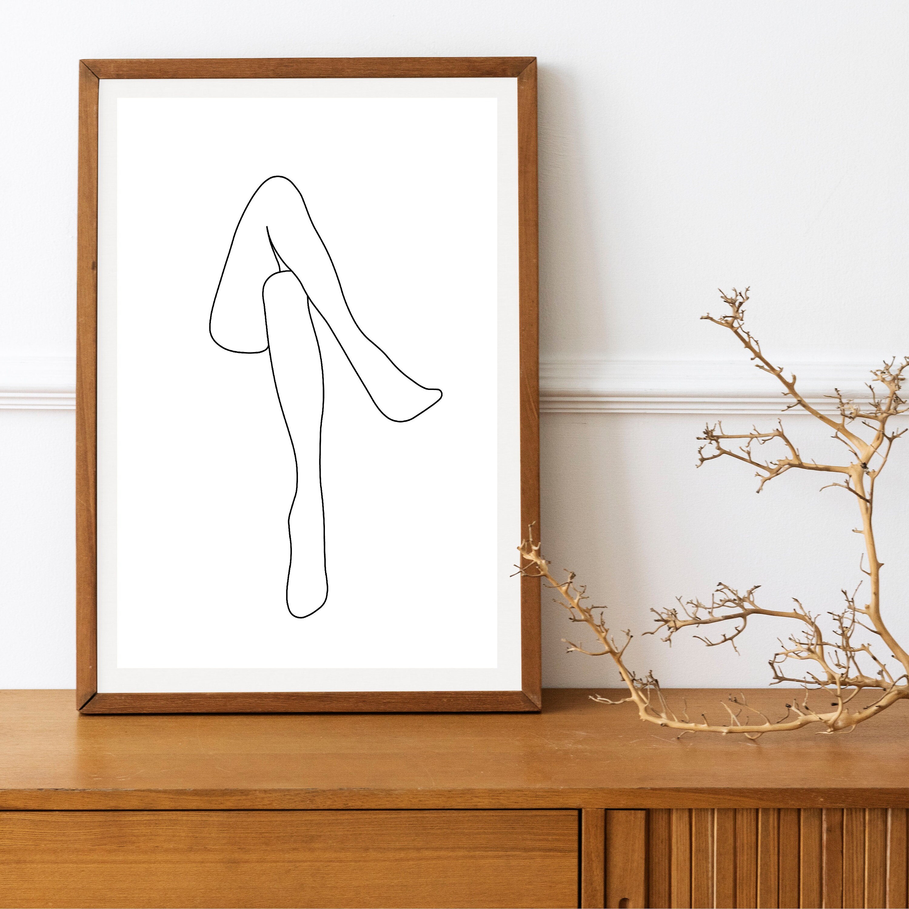 Female Line Art, Female Body Drawing, Pencil Drawing Print, Body ...