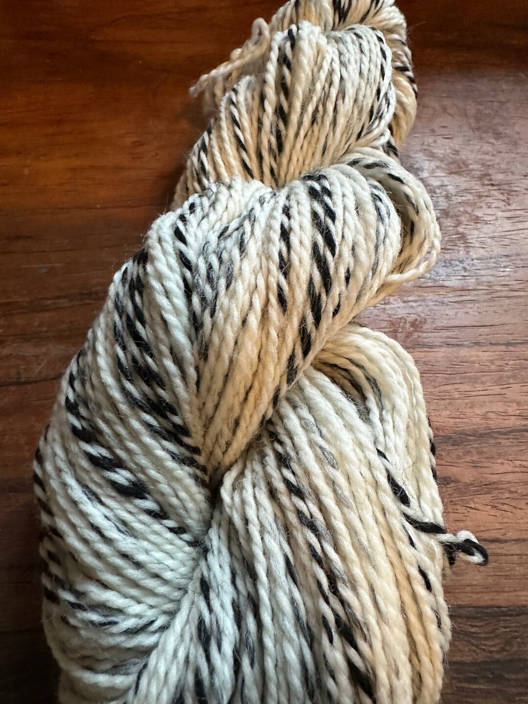 100% Peruvian Wool Yarn Black and White Strip. 218 Yards/100 Gram ...