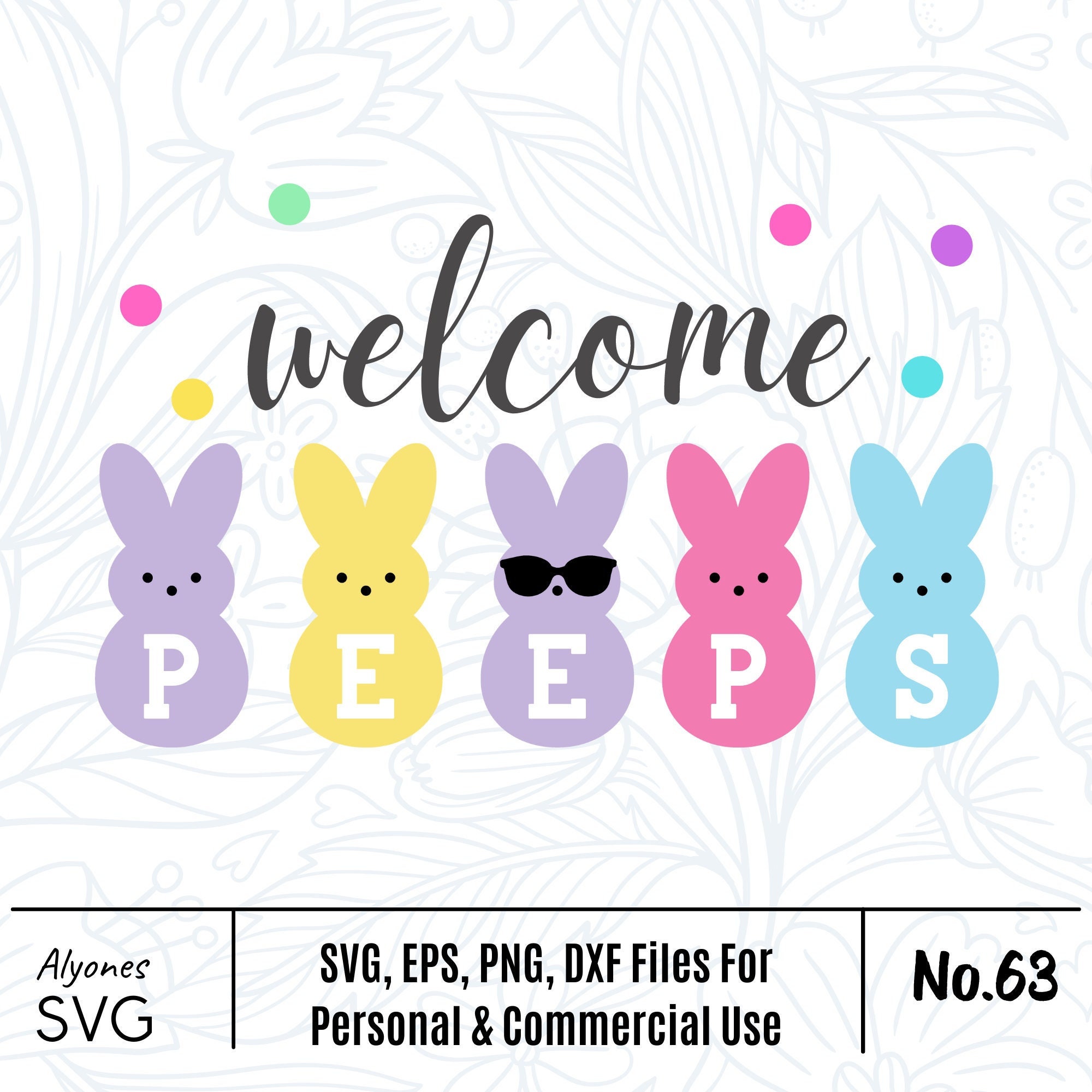 Welcome Peeps SVG Peeps SVG Easter Peeps Clip Art Easter - Etsy