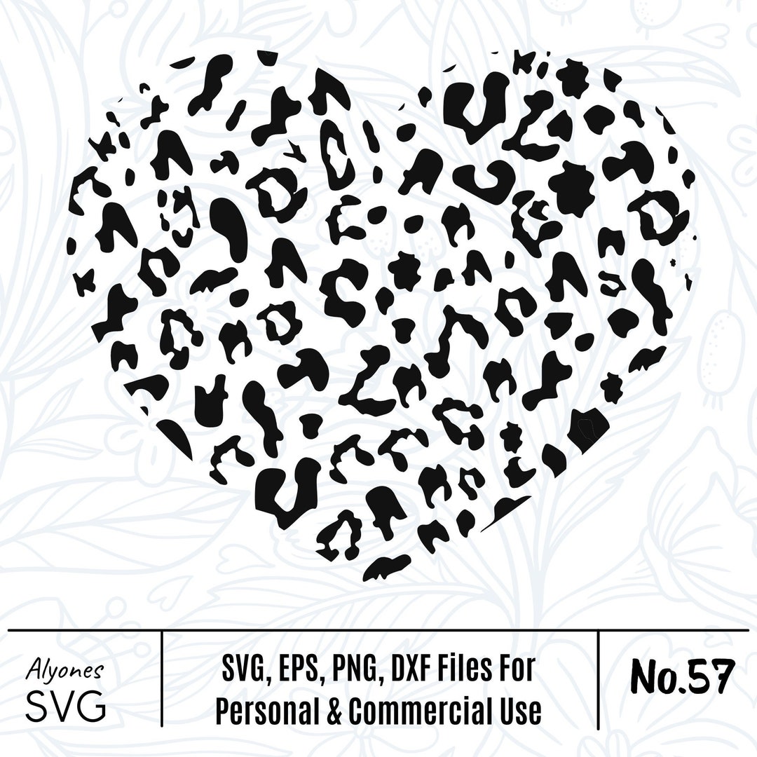 Leopard Heart SVG, Leopard Pattern SVG Files, SVG Instant Download ...