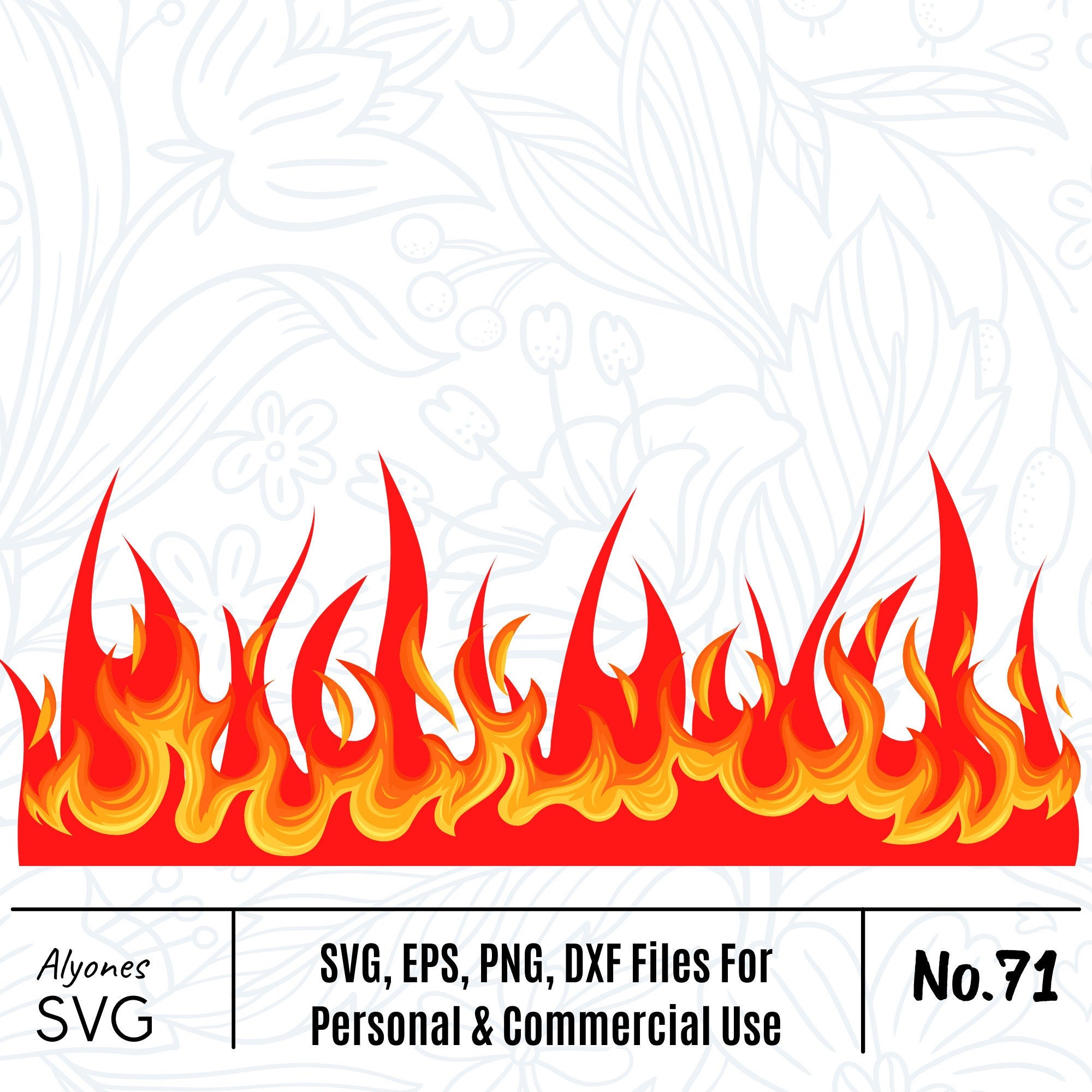 Flames SVG - Etsy