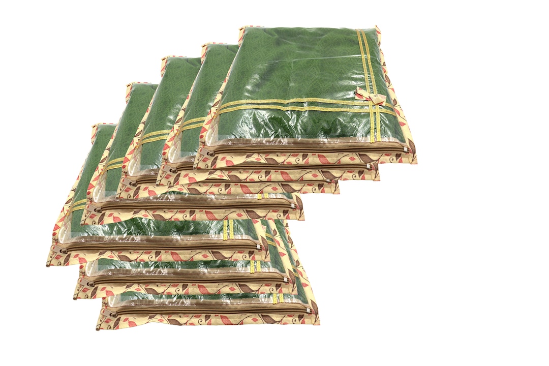 Nonwoven Fabric Saree Cover, Dress Keeping Plastic Tissue Cloth Bag ...