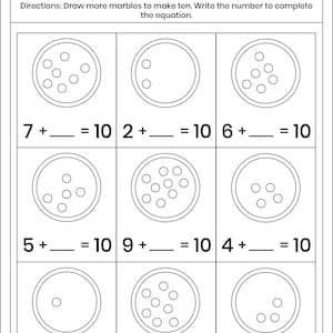 Kindergarten Math Worksheets. Addition Worksheets. Distance - Etsy