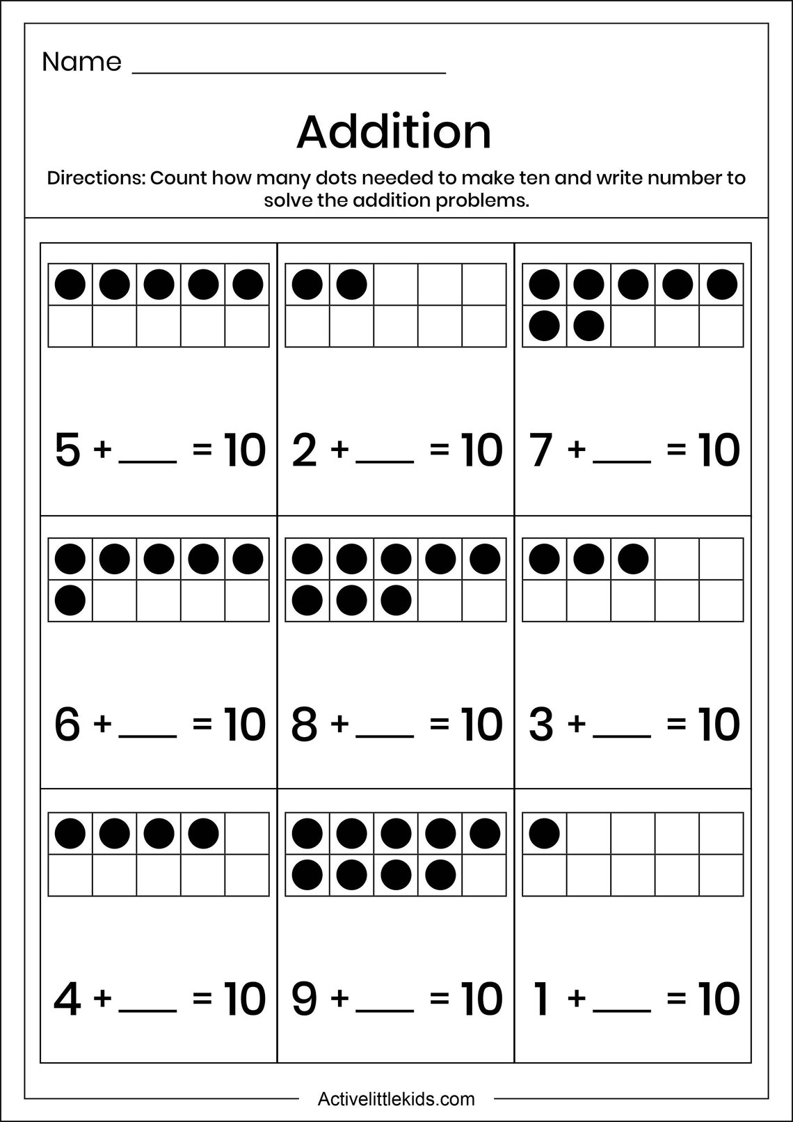 Kindergarten Math Worksheets. Addition Worksheets. Distance - Etsy