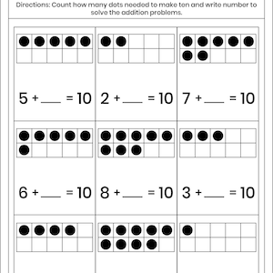 Kindergarten Math Worksheets. Addition Worksheets. Distance - Etsy