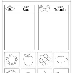 5 Senses Printable Worksheets. Distance Learning. - Etsy