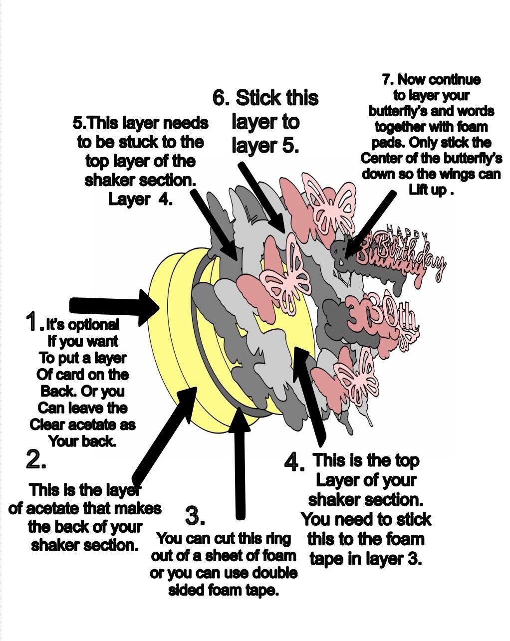 BUTTERFLY MULTI Cake Topper Svg File Shaker Cricut Scan and - Etsy