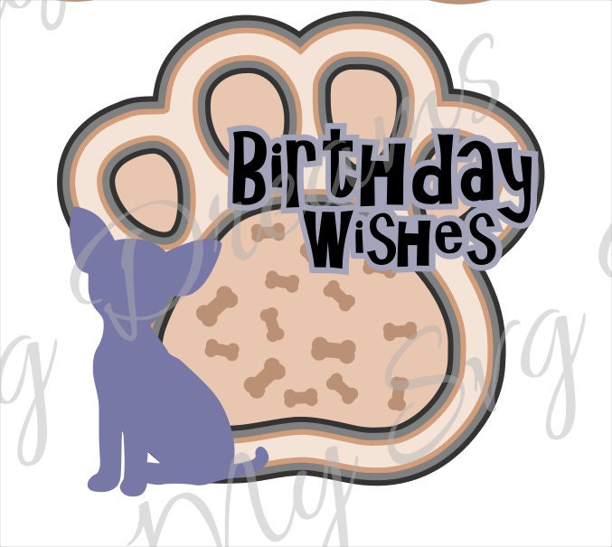 DOG Cat Animal Cake Topper Svg File Shaker. Cricut Birthday - Etsy