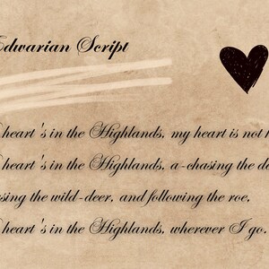 Basics of Calligraphy Practice Sheet - Edwardian Script Font - PDF ...