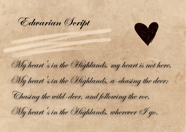 Basics of Calligraphy Practice Sheet - Edwardian Script Font - PDF ...