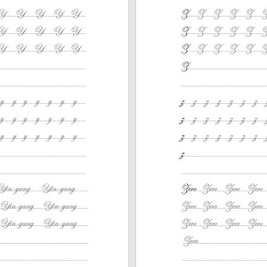 Basics of Calligraphy Practice Sheet - Edwardian Script Font - PDF ...