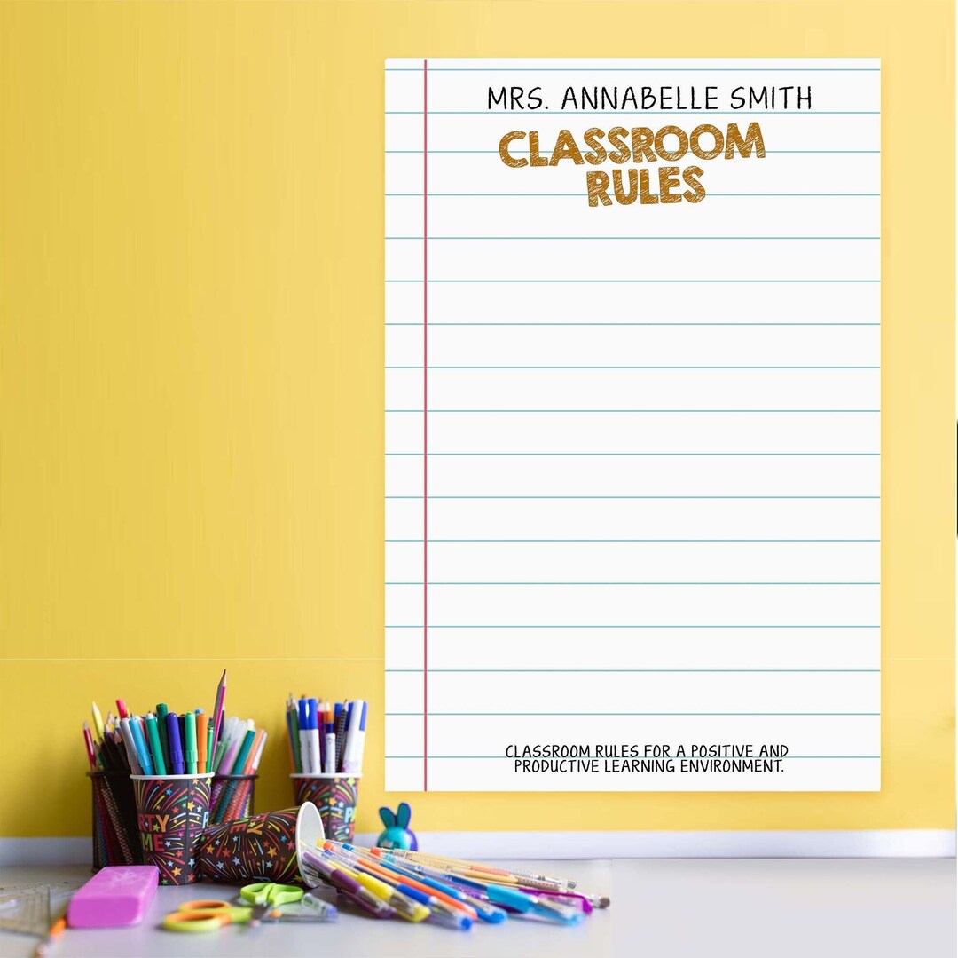 Printed Acrylic Class Rules Sign, Teachers Appreciation, Class Sign ...