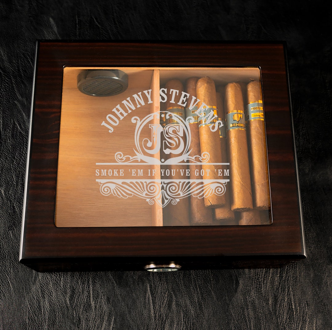 Old Western Cigar Humidor, Custom Cigar Box, Gifts for Him, Gifts for ...