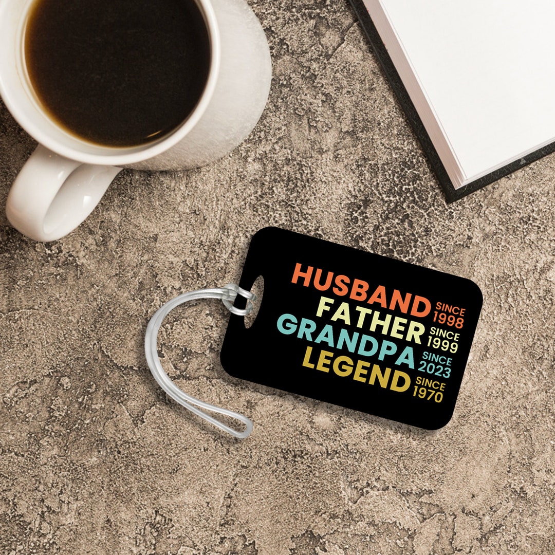 Personalised Dad Bag Tags since Design Set of 2 - Etsy