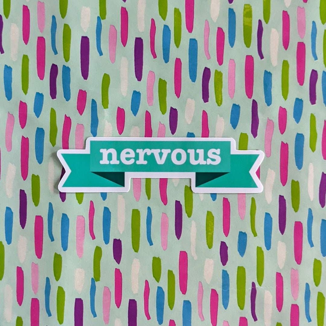 Nervous Ribbon Banner Cute Stickers Laptop Stickers - Etsy