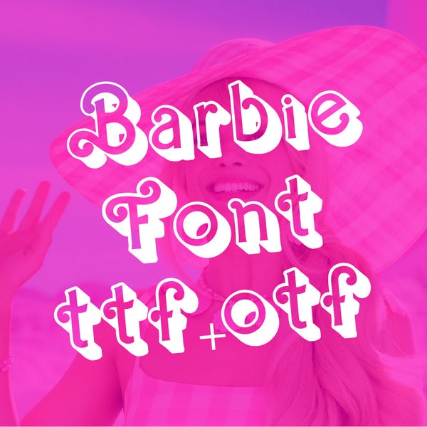 Canva Barbie Font - Etsy