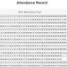 Checkbox Auto-calculate Attendance Record Tracker Minimal - Etsy