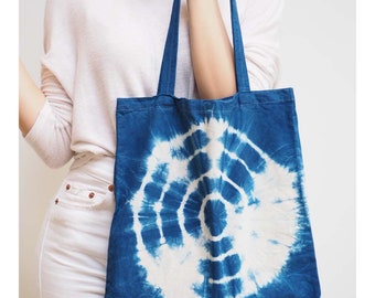 The Imogen Bag Indigo Dyed Tote Bag With Pale Blue Toile De Jouy Lining ...