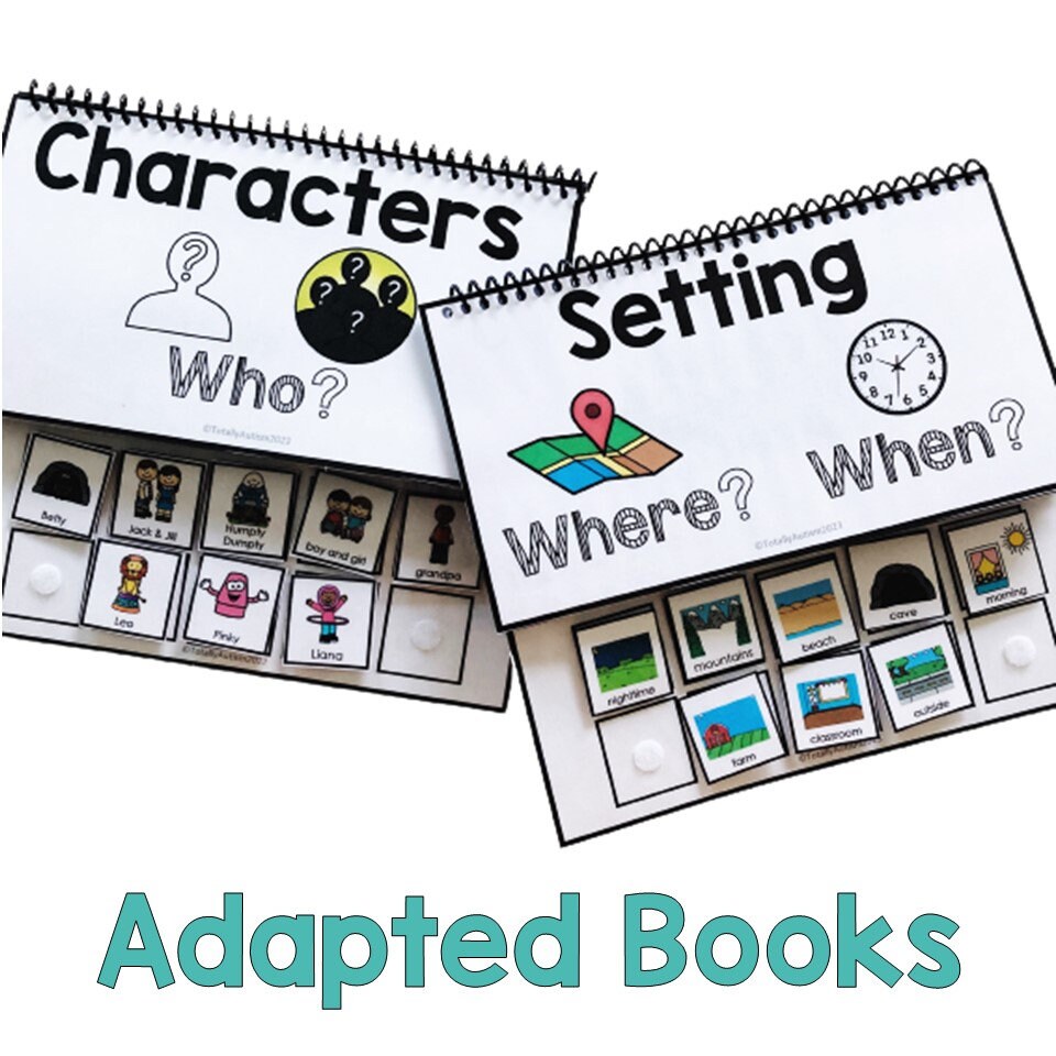 Identify Characters and Setting With Picture Cues | Homeschool Autism ...