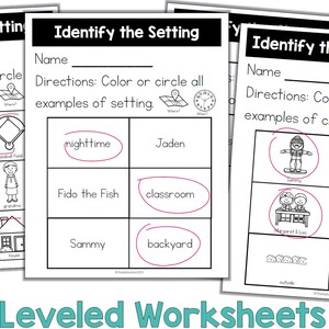 Identify Characters and Setting With Picture Cues | Homeschool Autism ...