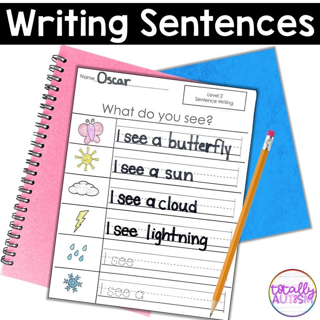Writing Sentences - Special Education - Kindergarten - How to Write - Etsy