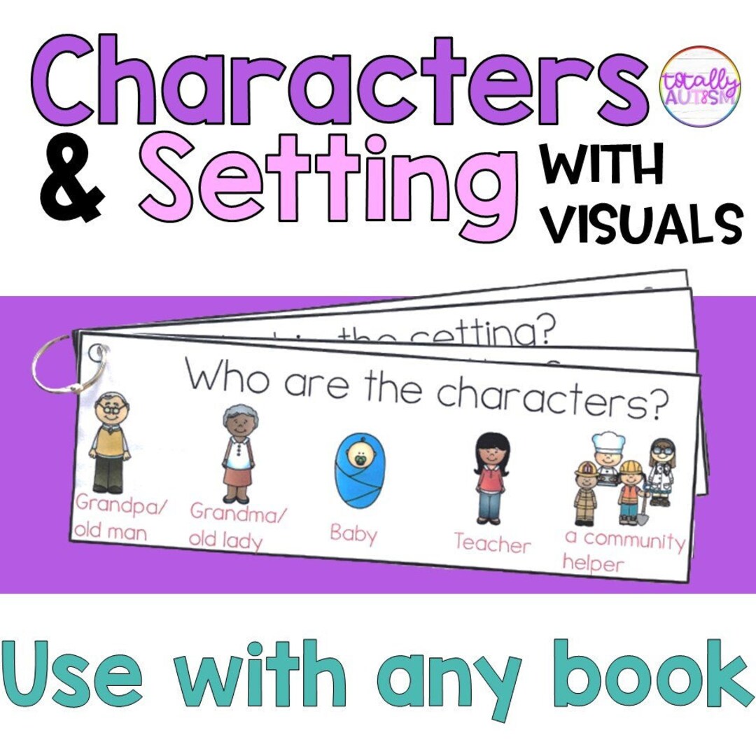 Identify Characters and Setting With Picture Cues | Homeschool Autism ...