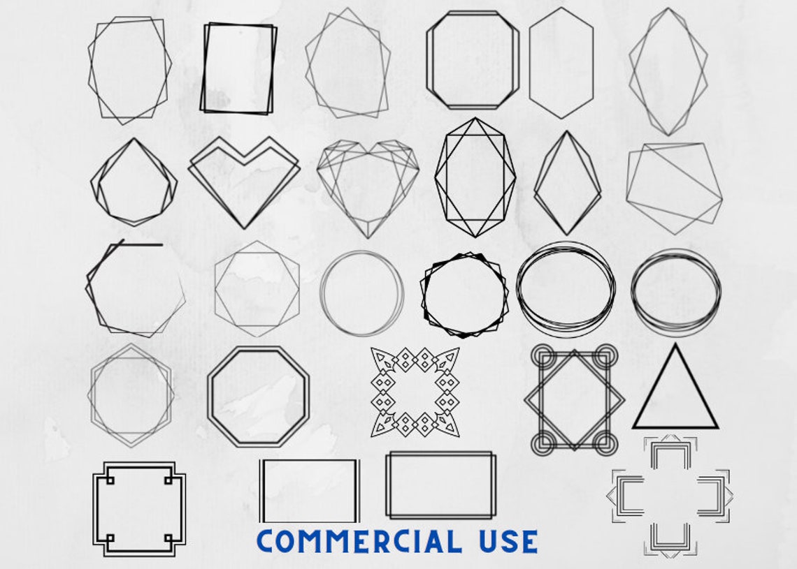 Geometric Border Svg Bundle Double Frame Svg Circle Border - Etsy