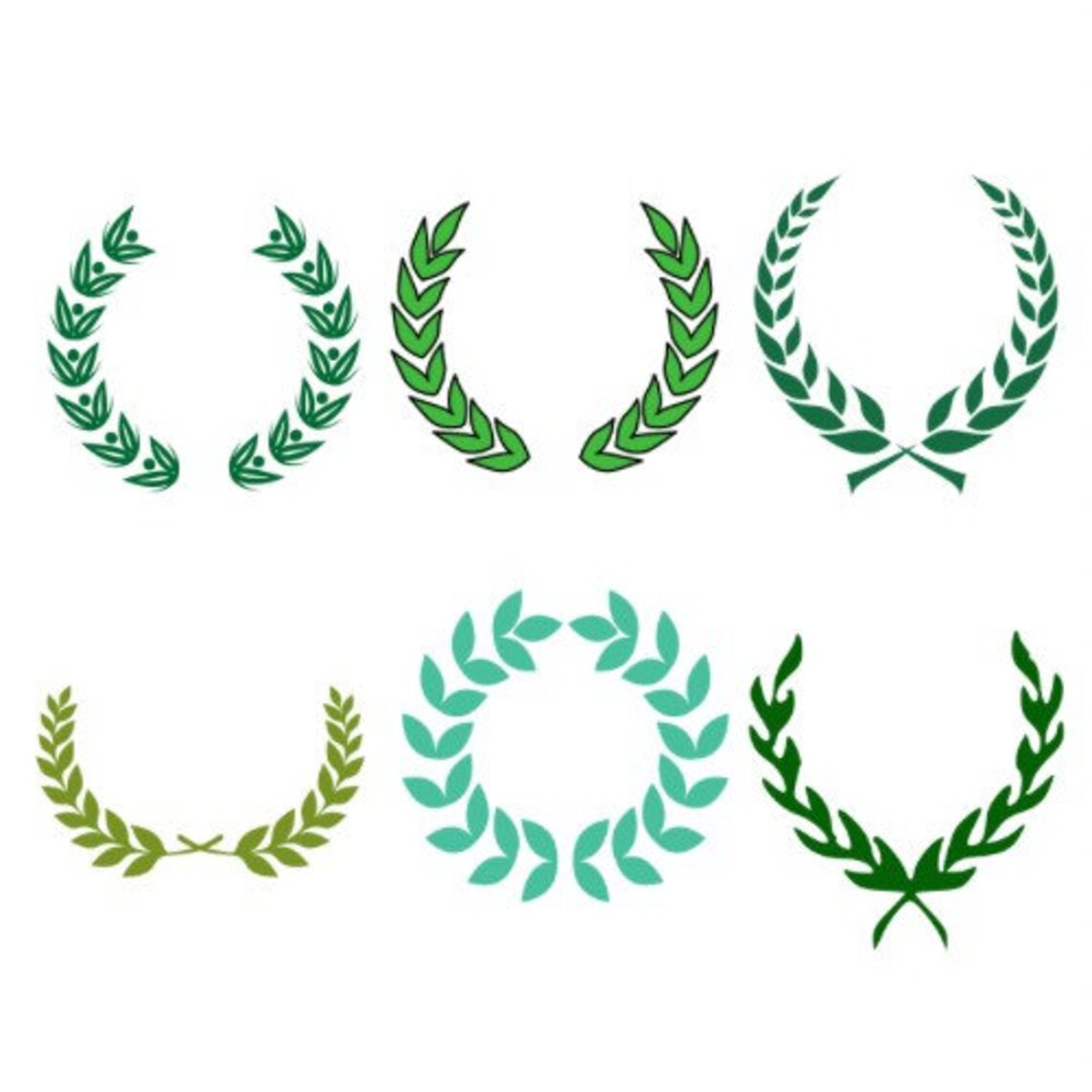 Monogram Frame Svg Bundle Leaf Frame Svg Laurel Frame Svg - Etsy