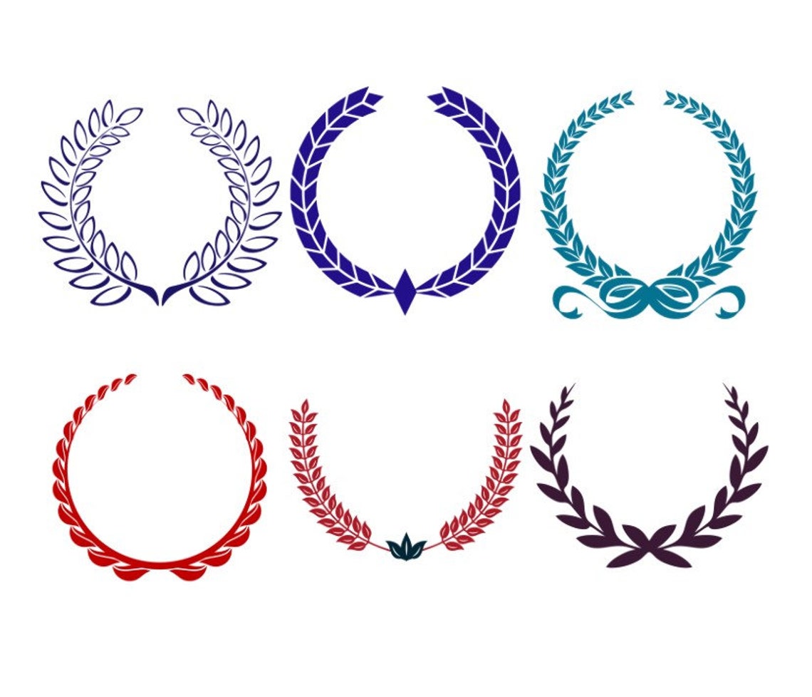 Monogram Frame Svg Bundle Leaf Frame Svg Laurel Frame Svg - Etsy